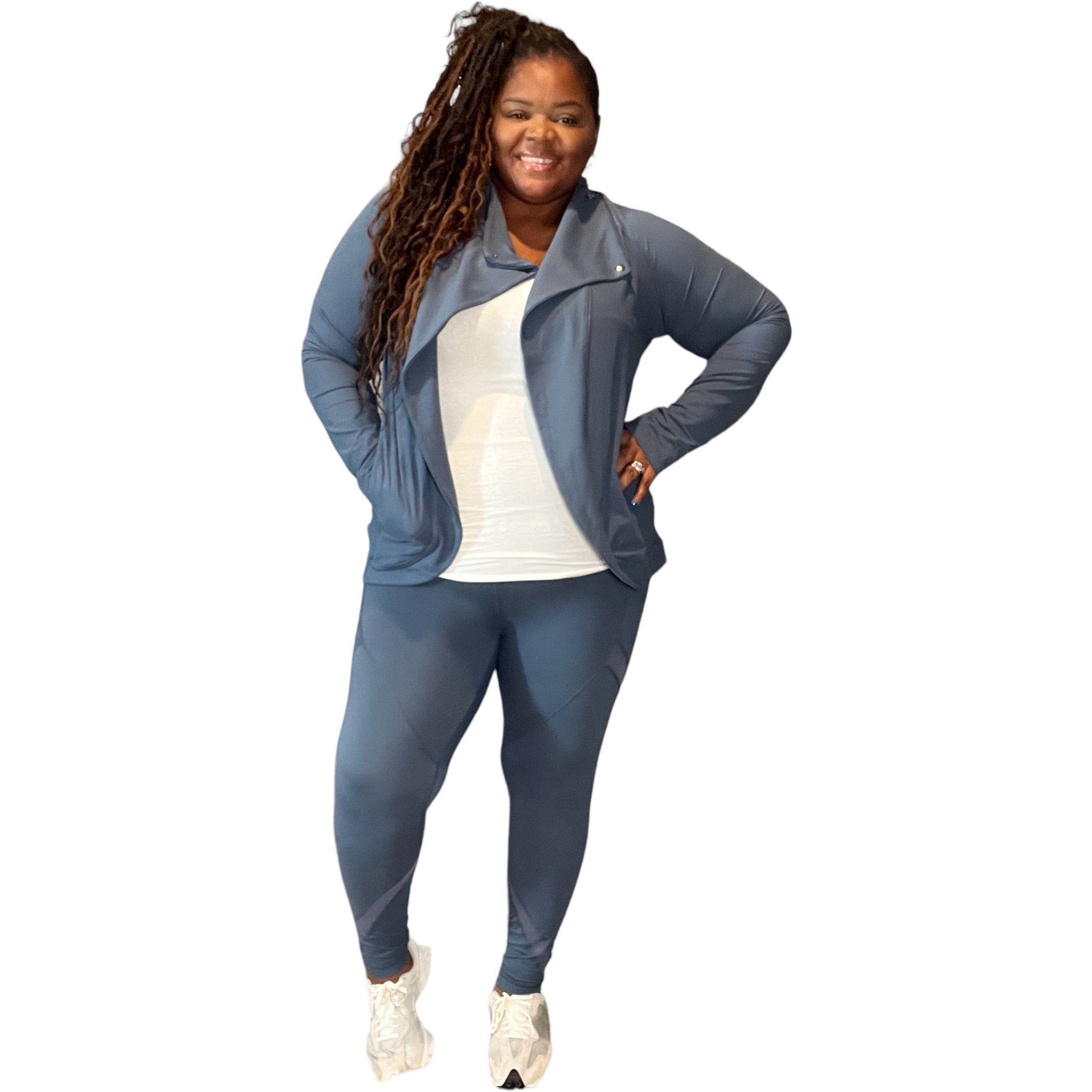 Plus Size Sporty Cowl Next Activewear Set - Fabulously Dressed Boutique ...